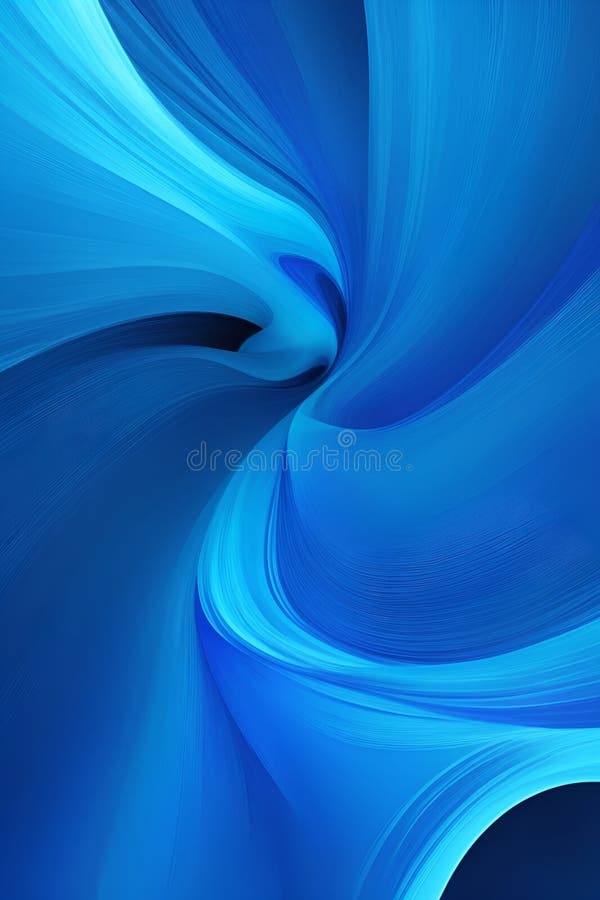 Blue Waves Abstract Background, Vertical Composition Stock Illustration ...
