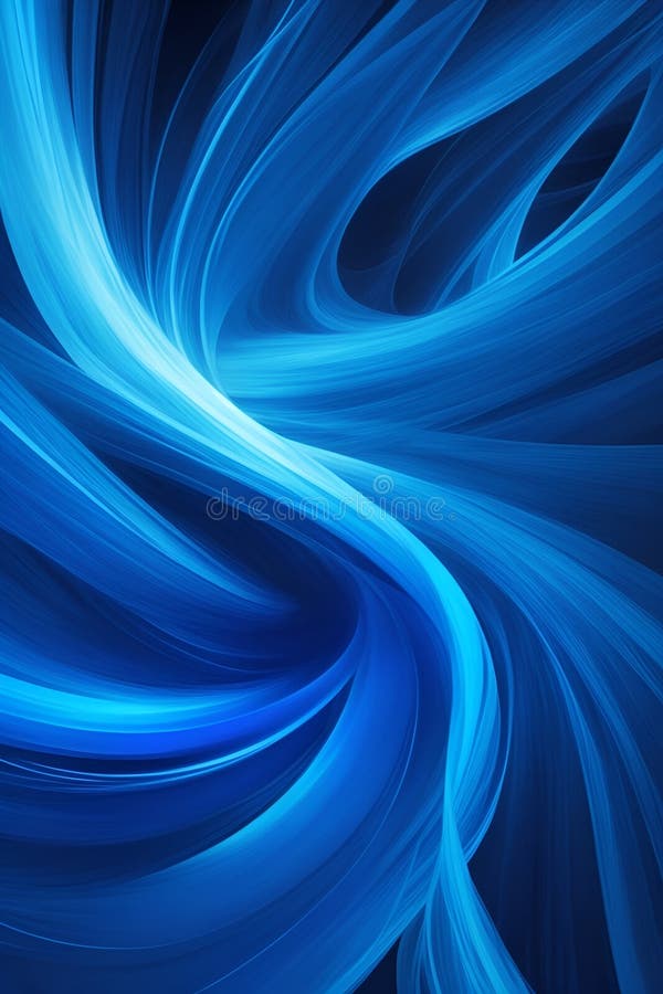 Blue Waves Abstract Background, Vertical Composition Stock Illustration ...