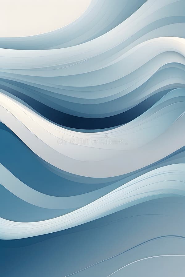 Blue Waves Abstract Wallpaper Stock Illustration - Illustration of ...