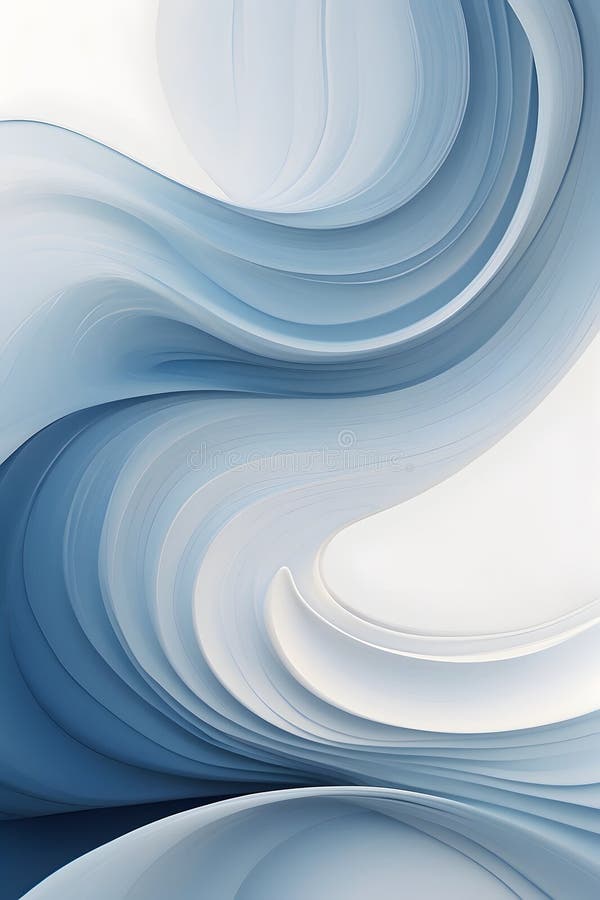 Blue Waves Abstract Wallpaper Stock Illustration - Illustration of ...