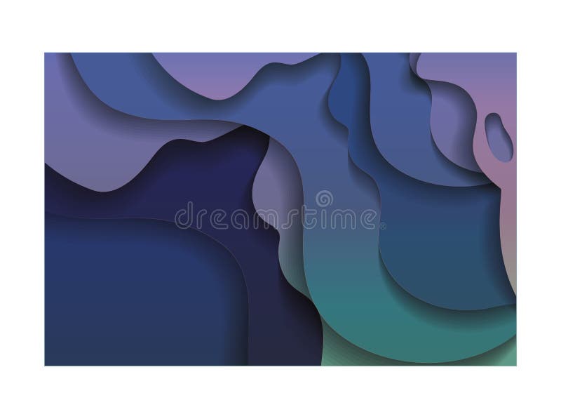 Blue Waves Background Inside Frame Vector Design Stock Vector ...