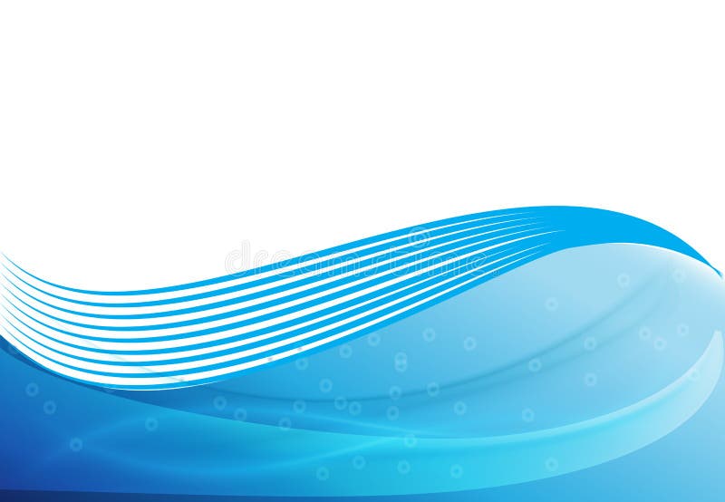 Blue Waves Background Template Vector Stock Vector - Illustration of ...