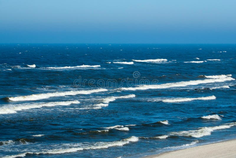 Blue Waves on the Baltic Sea Stock Photo - Image of horizontal ...