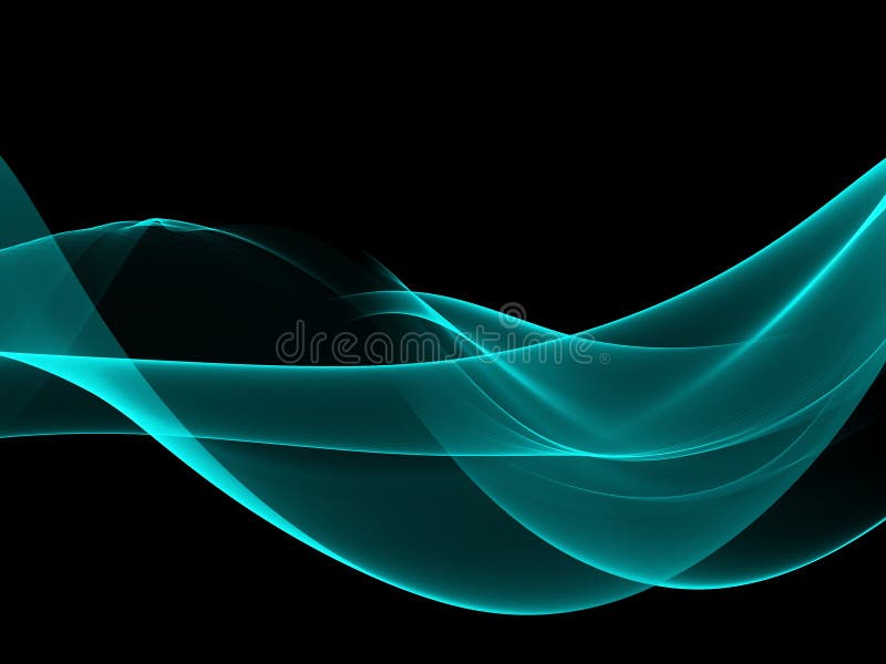 Blue Waves on Black, Border Design Element Stock Illustration ...