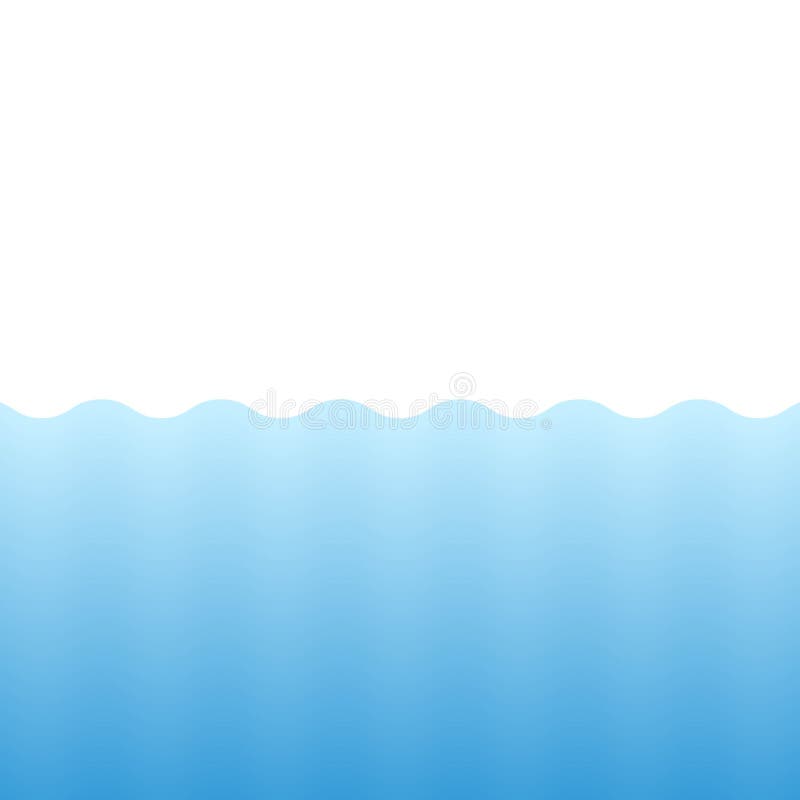 Blue Waves Gradient Decorative Frame, Vector Design Template, Abstract ...