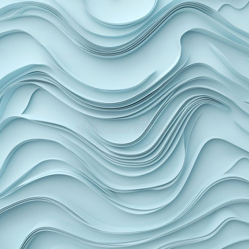 Blue Waves with Intricate Lines and Textures Up Close. Stock Photo ...