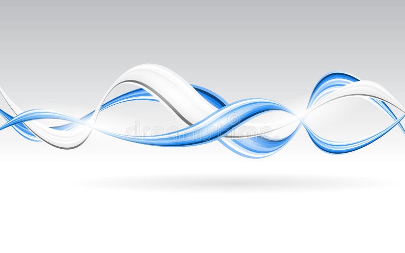 Blue Waves and Lines Background. Vector Illustration Stock Vector ...