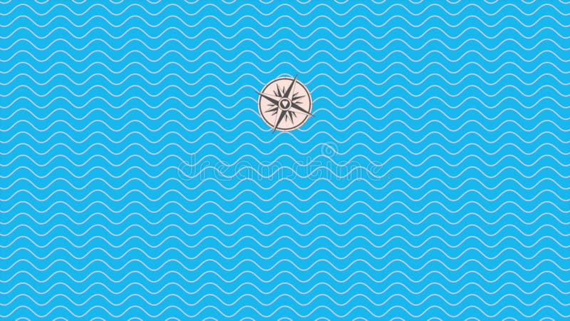 Blue Waves Pattern with Compass Stock Footage - Video of geometric ...