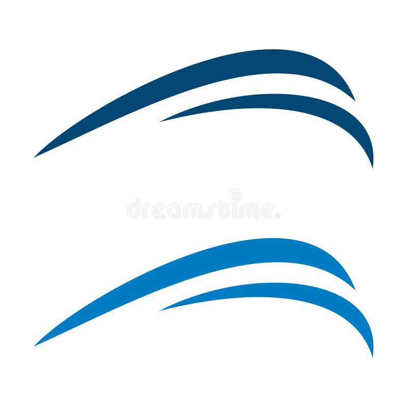 Blue Waves Swoosh Logo Template Illustration Design. Vector EPS 10 ...
