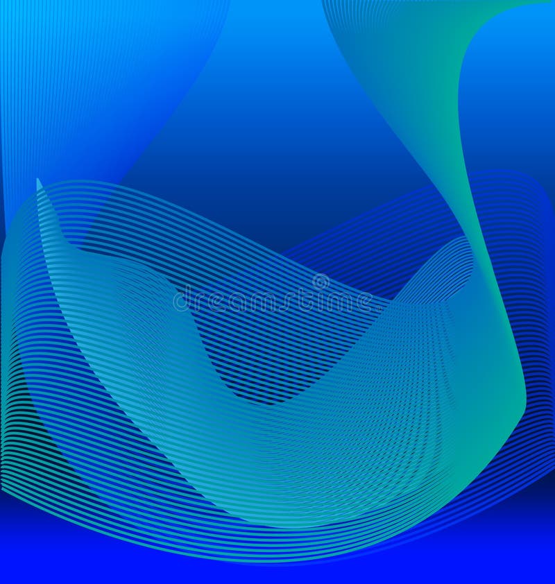 Blue Futuristic Circular Wave Vector Stock Vector - Illustration of ...