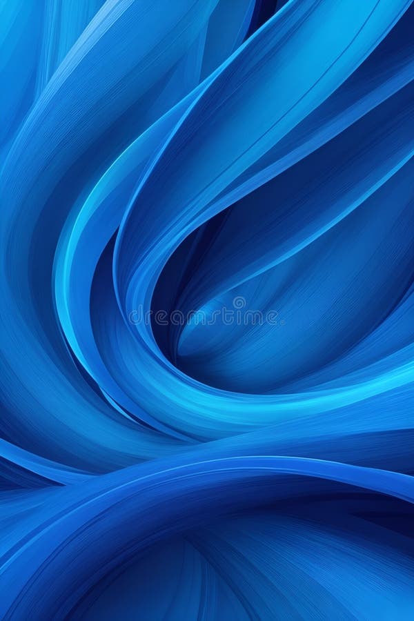 Blue Waves Abstract Background, Vertical Composition Stock Illustration ...
