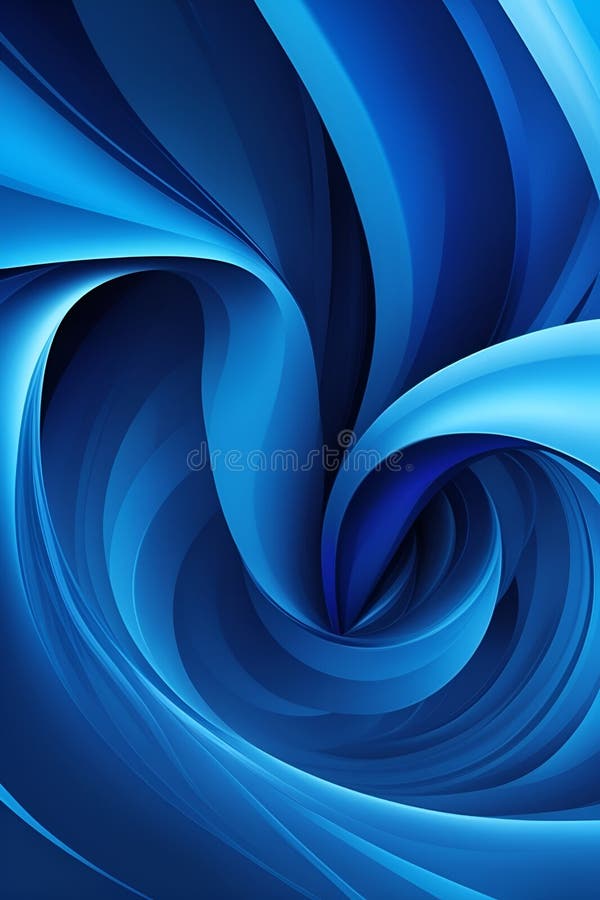 Blue Waves Abstract Background, Vertical Composition Stock Illustration ...