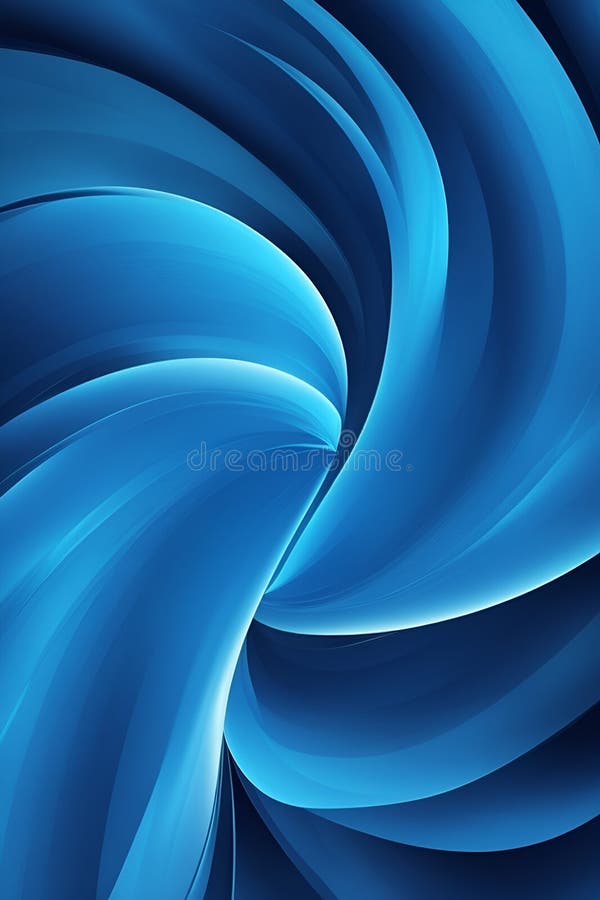 Blue Waves Abstract Background, Vertical Composition Stock Illustration ...