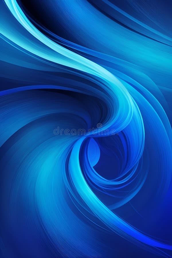 Blue Waves Abstract Background, Vertical Composition Stock Illustration ...