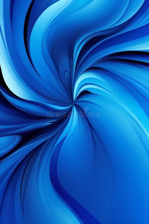 Blue Waves Abstract Background, Vertical Composition Stock Illustration ...