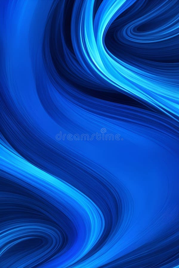 Blue Waves Abstract Background, Vertical Composition Stock Illustration ...