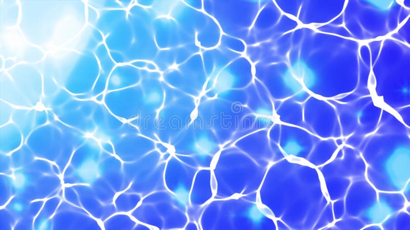 Blue Wavy Caustic Flow Glow Animation Background Stock Video - Video of ...