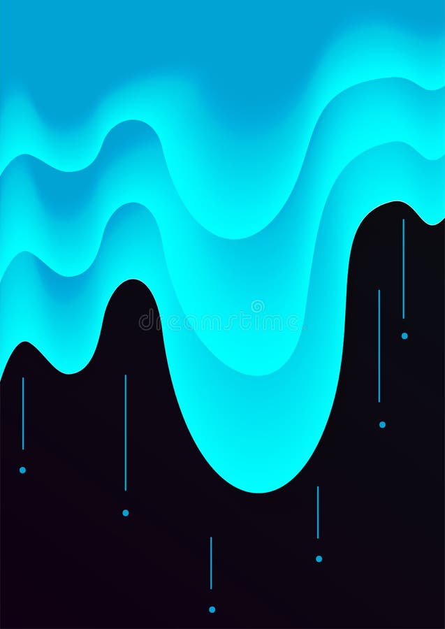 Blue wavy funky design stock illustration. Illustration of blob - 114386298