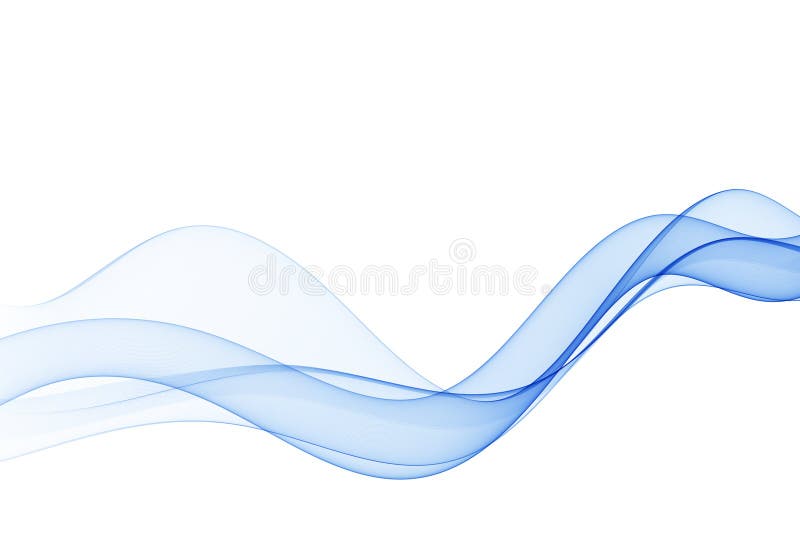 Blue Line Wavy Flow,transparent Vector Wave. Stock Vector ...