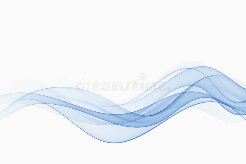 Blue Wavy Line Flow,transparent Abstract Design Element,wave Vector ...