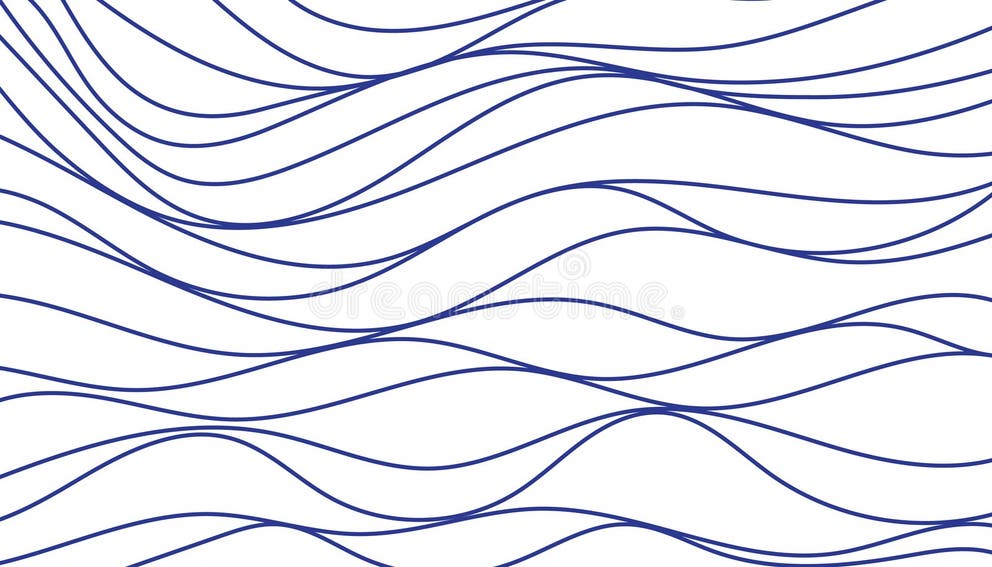 Blue Wavy Line Pattern Background. Japanese Style Concept. Vector ...