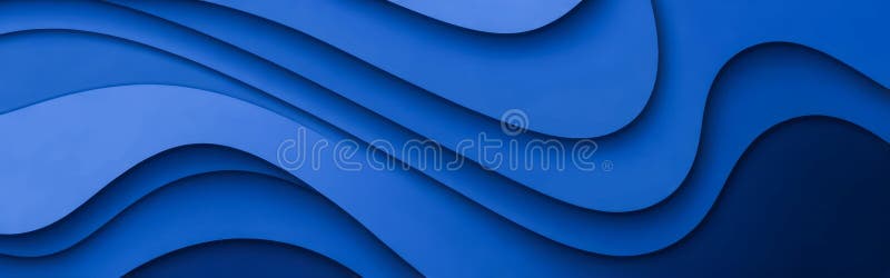 Blue Wavy Lines Creating Abstract Pattern, Darker Blue Background ...