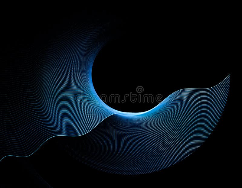 The Blue Wavy Lines Form a Circular Surface and Descend at an Angle ...
