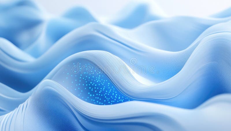 Blue Wavy Patterns Evoke Serenity Stock Illustration - Illustration of ...