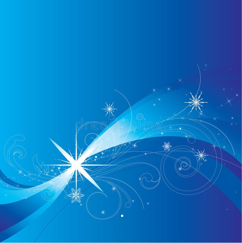 Blue wavy star stock vector. Illustration of modern, element - 54638620