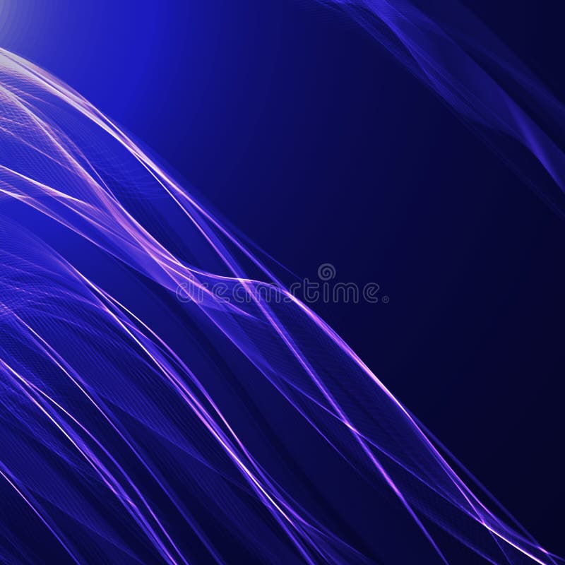 Blue Wavy Stripes on a Dark Background Stock Vector - Illustration of ...