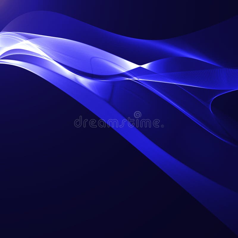 Blue Wavy Stripes on a Dark Background Stock Vector - Illustration of ...