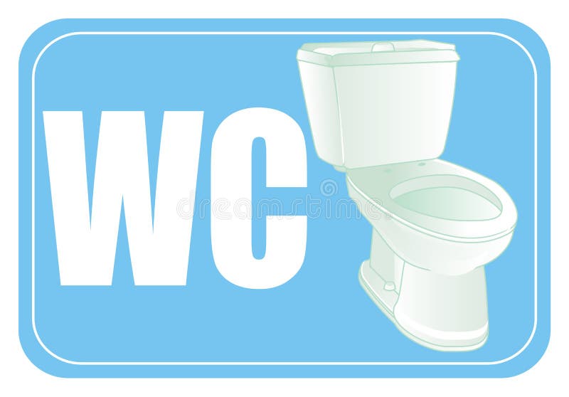 Blue WC banner stock illustration. Illustration of public - 151925288
