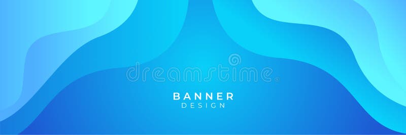 Blue Web Banner with Geometric Background. Horizontal Promotion Banners ...