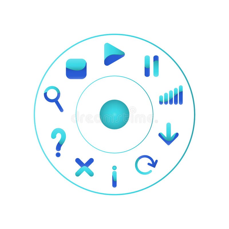 Blue web button set stock illustration. Illustration of close - 170893239