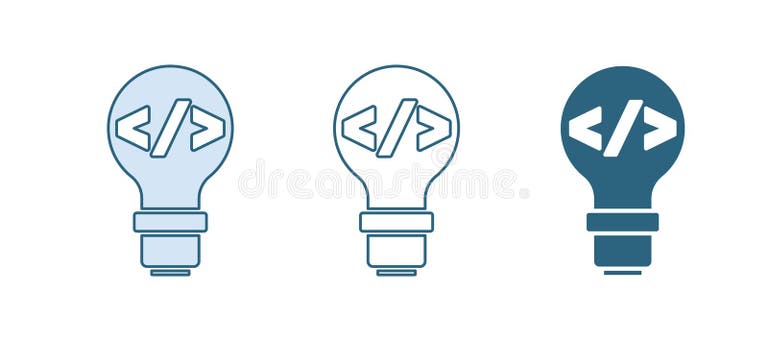 Blue Web Design and Front End Development Icon Isolated on White ...