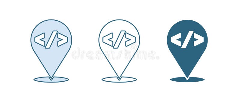 Blue Web Design and Front End Development Icon Isolated on White ...