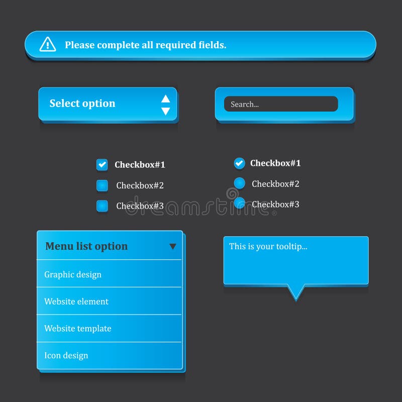 Blue web design stock illustration. Illustration of abstract - 30681476