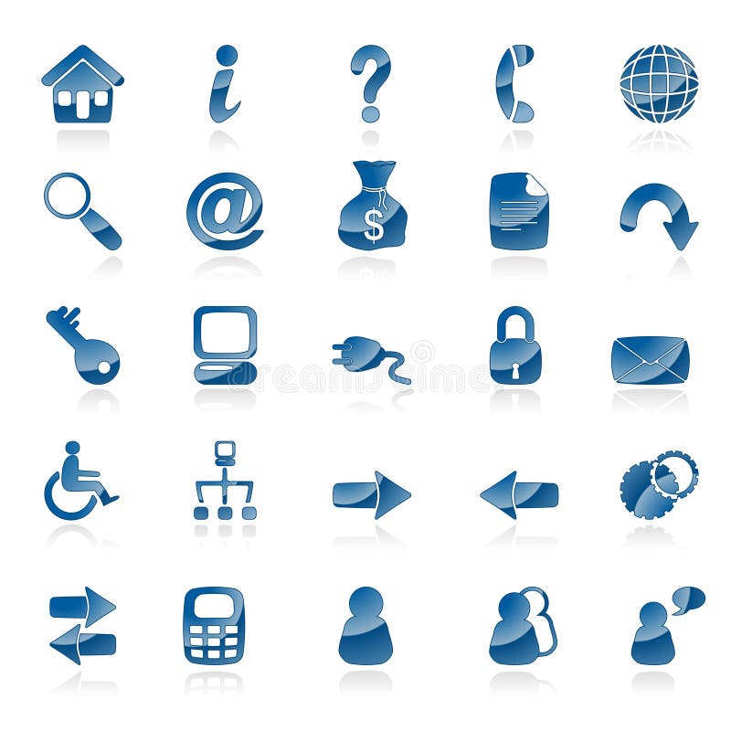 Blue web icons stock vector. Illustration of next, symbol - 12401309
