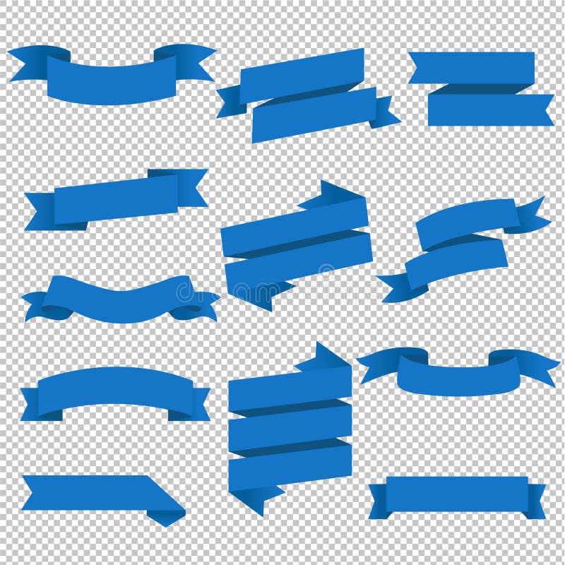 7 Blue Ribbons. Vector stock vector. Illustration of claret - 14176686