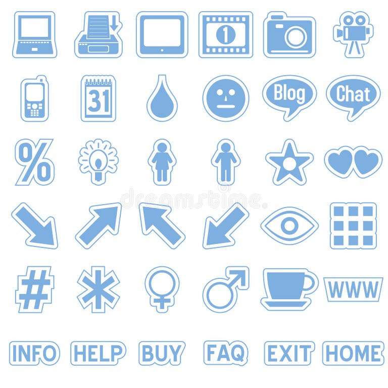 Website Icons Blue Stock Illustrations – 67,470 Website Icons Blue ...