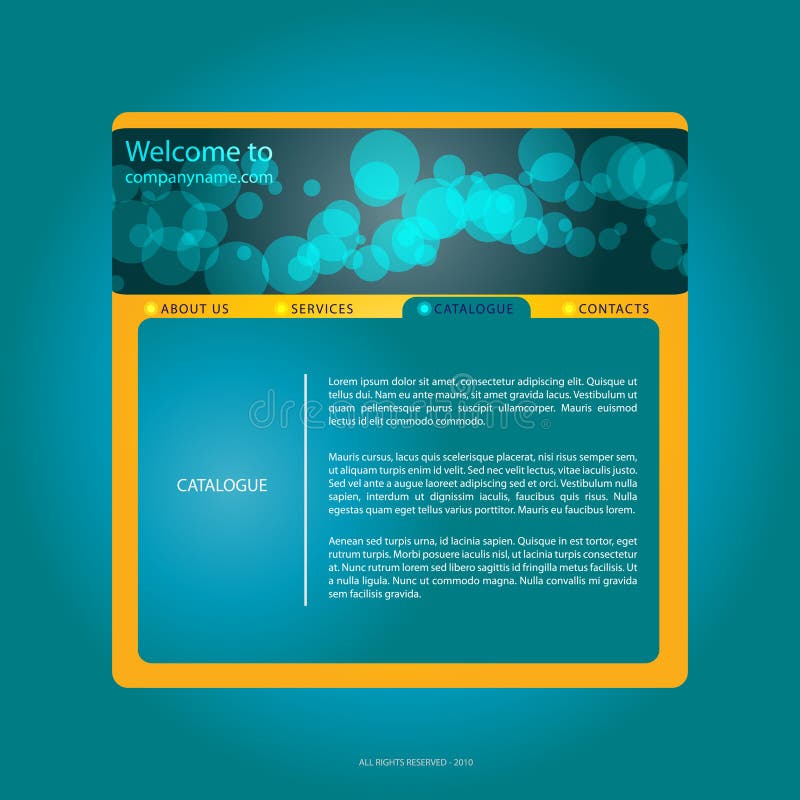 Blue Vector Web Site for Business Stock Vector - Illustration of button ...