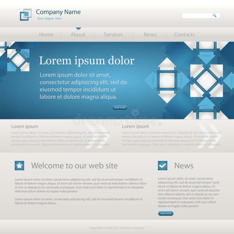 Blue Creative Template Website Stock Illustrations – 98,970 Blue ...