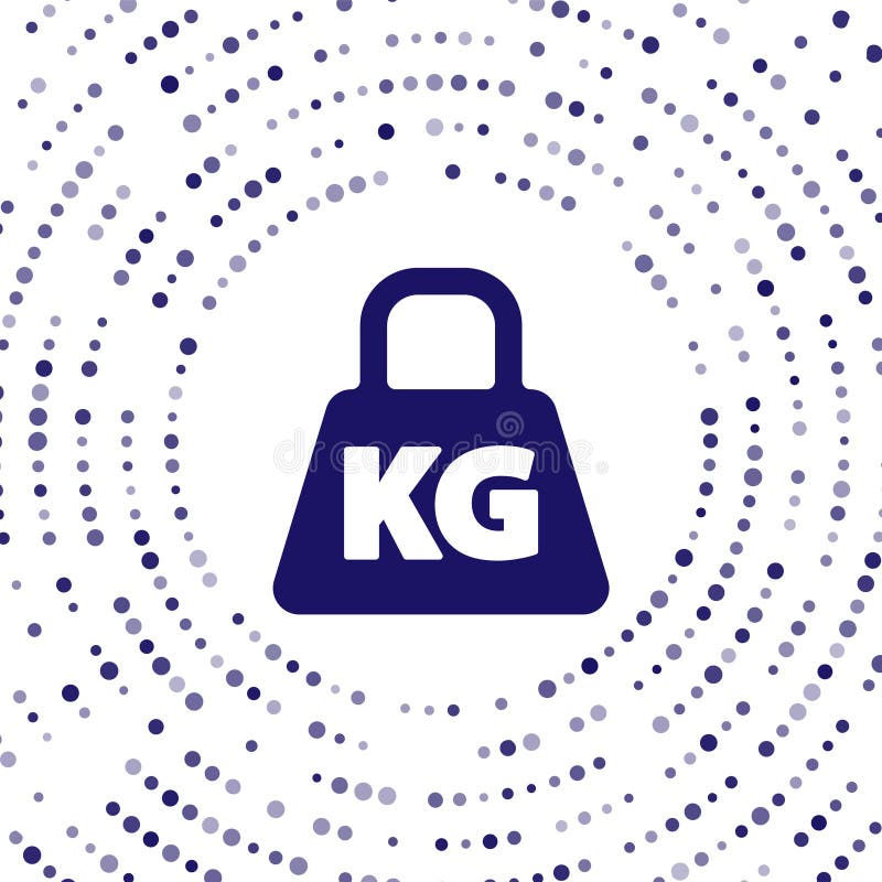 Blue Weight Icon Isolated On White Background. Kilogram Weight Block ...