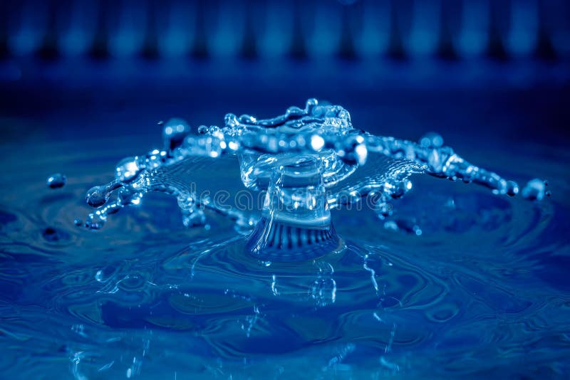 Blue Wet Water Splashing Wallpaper Stock Image - Image of water, pure ...