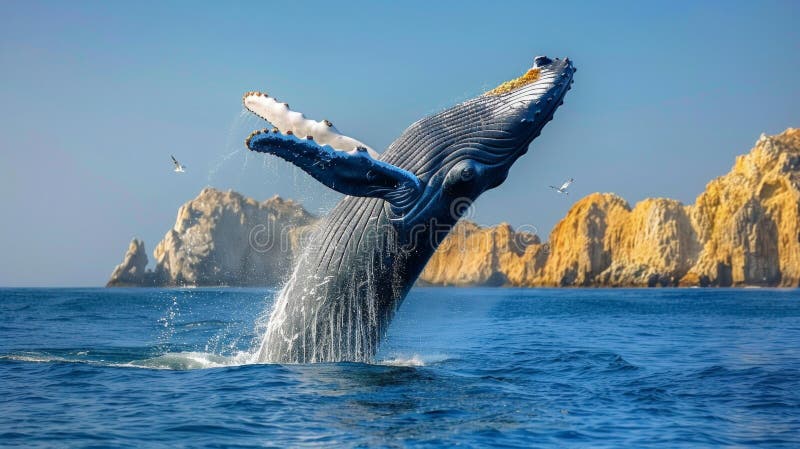 Blue Whale Dive in Deep Ocean Stock Image - Image of cetacean, wildlife ...