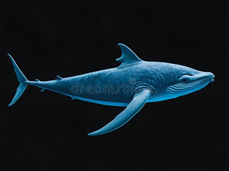 Blue Whale Isolated. Ai Generated Stock Illustration - Illustration of ...