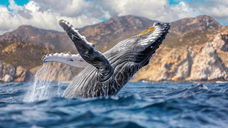 Blue Whale Jump Out from Ocean Stock Image - Image of song, fish: 312343287