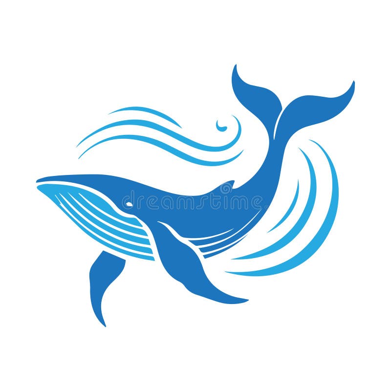 Blue Whale Vector Illustration EPS Stock Vector - Illustration of clip ...
