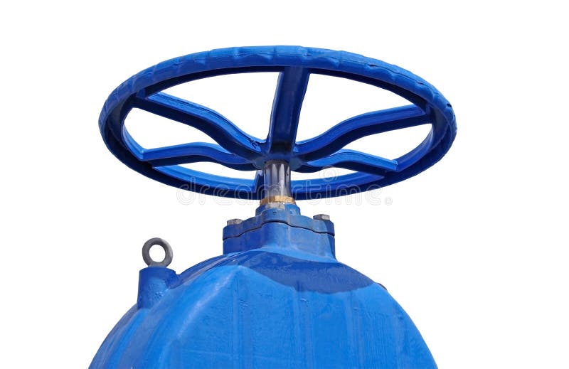 Red Wheel Valve stock image. Image of blue, pollution - 8629667