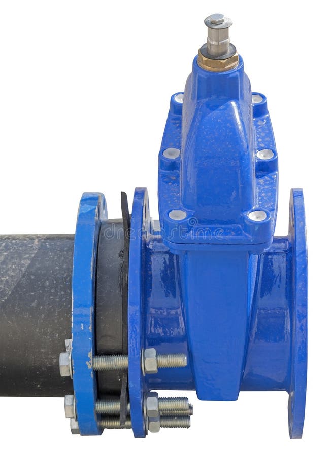 Red Wheel Valve stock image. Image of blue, pollution - 8629667
